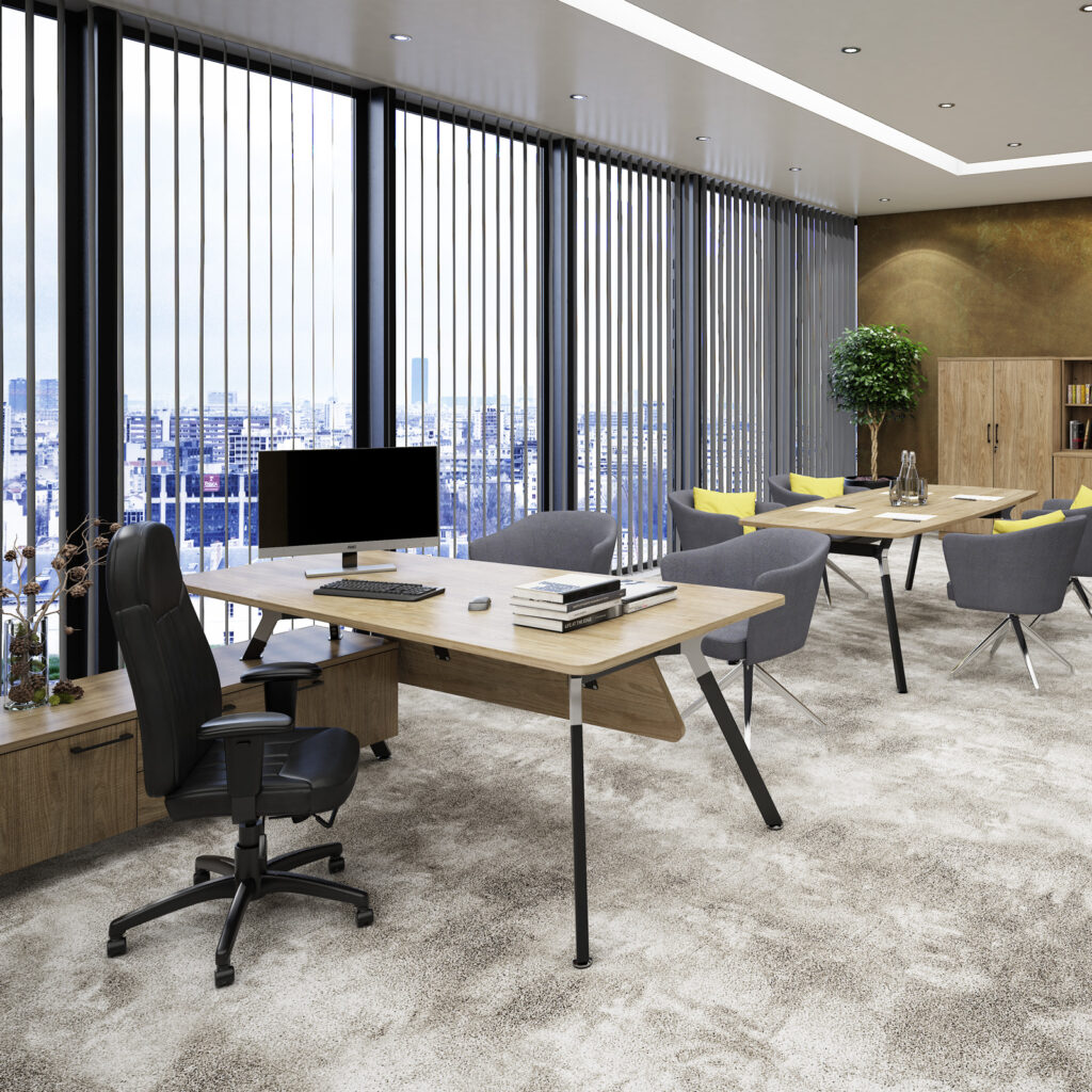 Executive A-frame Desk with Return - Office Furniture Warehouse